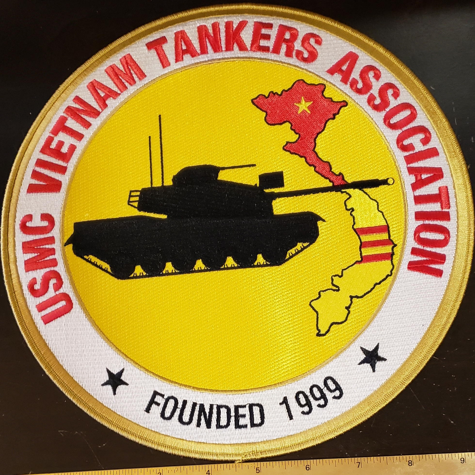 10″Embroidered Patch - US Marine Corps Vietnam Veterans Tankers Association